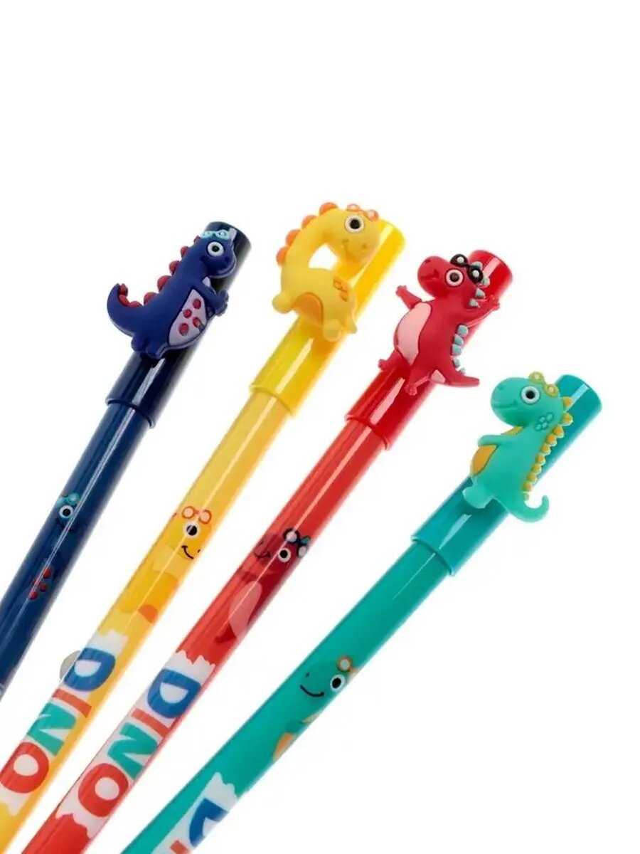 Весёлая гелевая ручка с изображением дракона