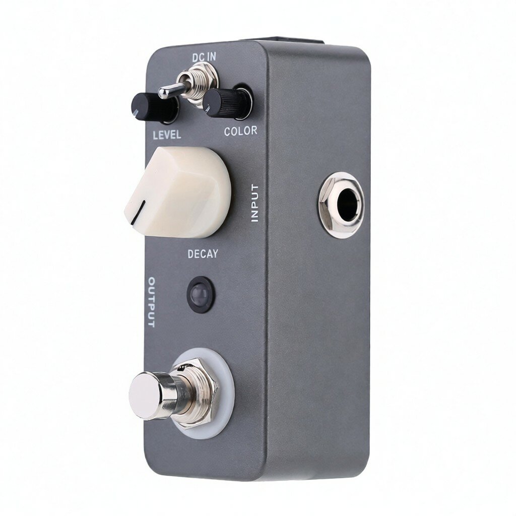 Mooer Shim Verb Micro Mini Digital Reverb Effect Pedal для электрогитары True Bypass, цвет: Серый, режимы реверберации: Room, Spring, Shimmer, материал: Алюминиевый сплав & PCB, размер: 9 * 3.5 * 3.2 см, вес: 155 г, вход: 1/4" монофонный джек, выход: