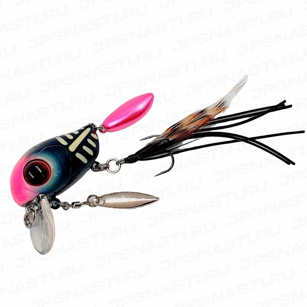 Японский поверхностный воблер на голавля Micro Tappy 54, 4.8 г, honebone black / Рыболовные приманки для ловли хищника / Воблеры на жереха