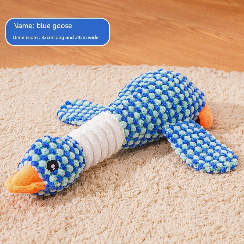 Плюшевая игрушка-гусь для собак, звуковая игрушка для прорезывания зубов, для маленьких и средних собак, для