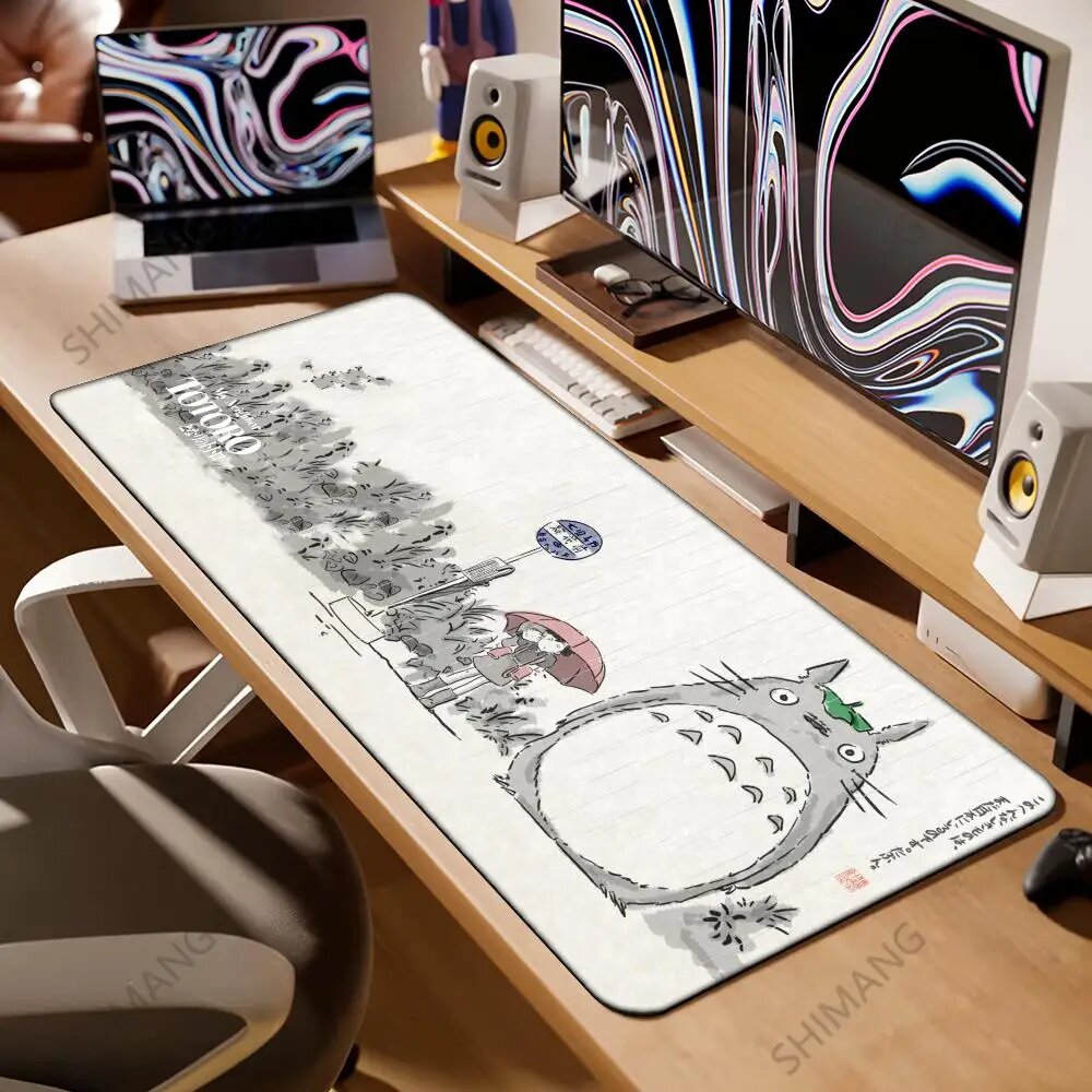 Аниме Kawaii Настольный коврик Коврик для мыши Офисный HD Print T-Totoros Большой настольный коврик Нескользящие подушечки для клавиатуры Шкаф для ПК Милый ковер Коврик для мыши