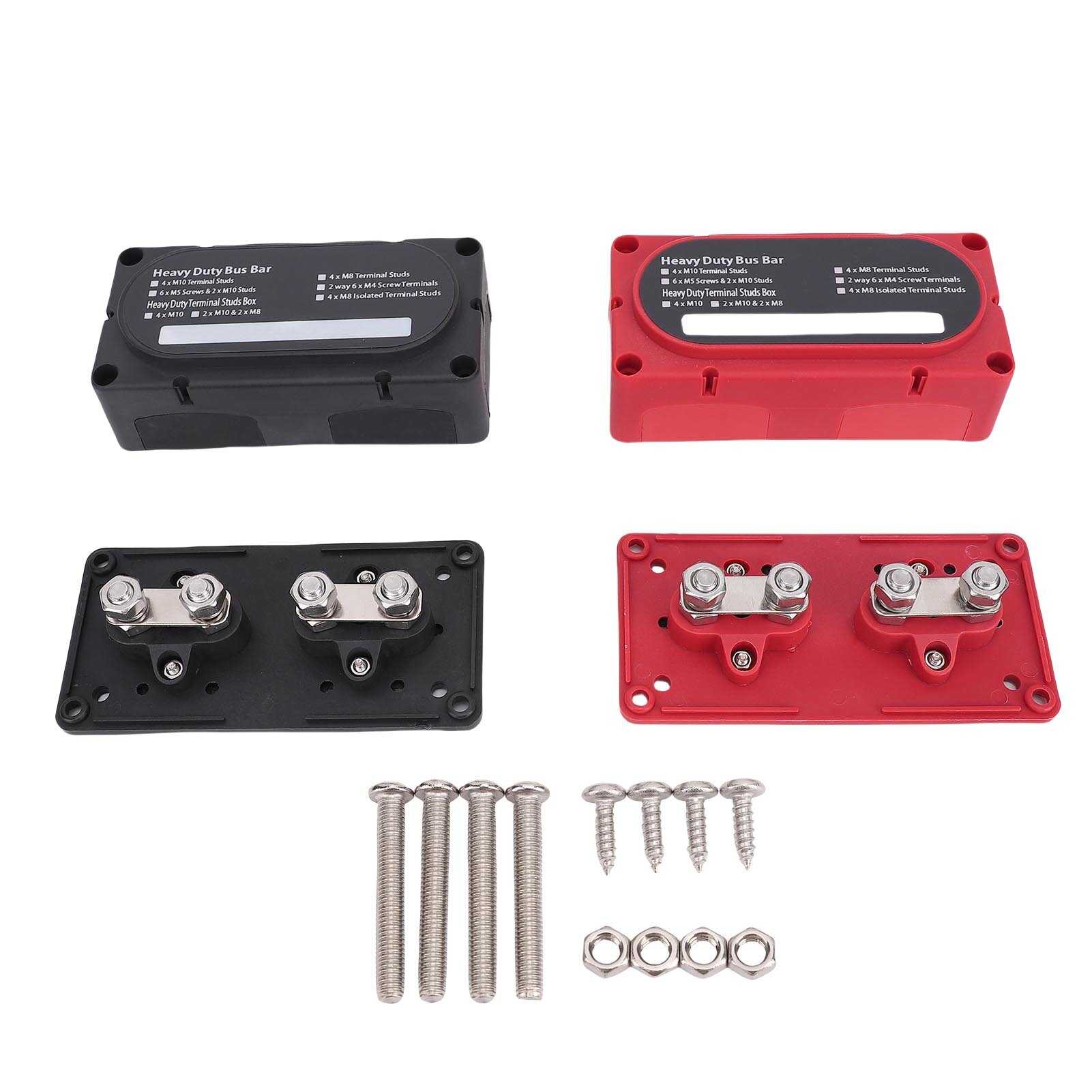 4-позиционная шина 300 А, сильноточный блок питания с клеммами M10, из чистой меди, для автомобиля, автодома, лодки.