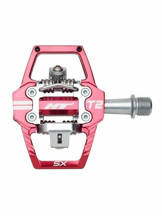 Педали HT T2SX Red BMX Racing контактные с шипами (T2SXXX2Y11G1X1)