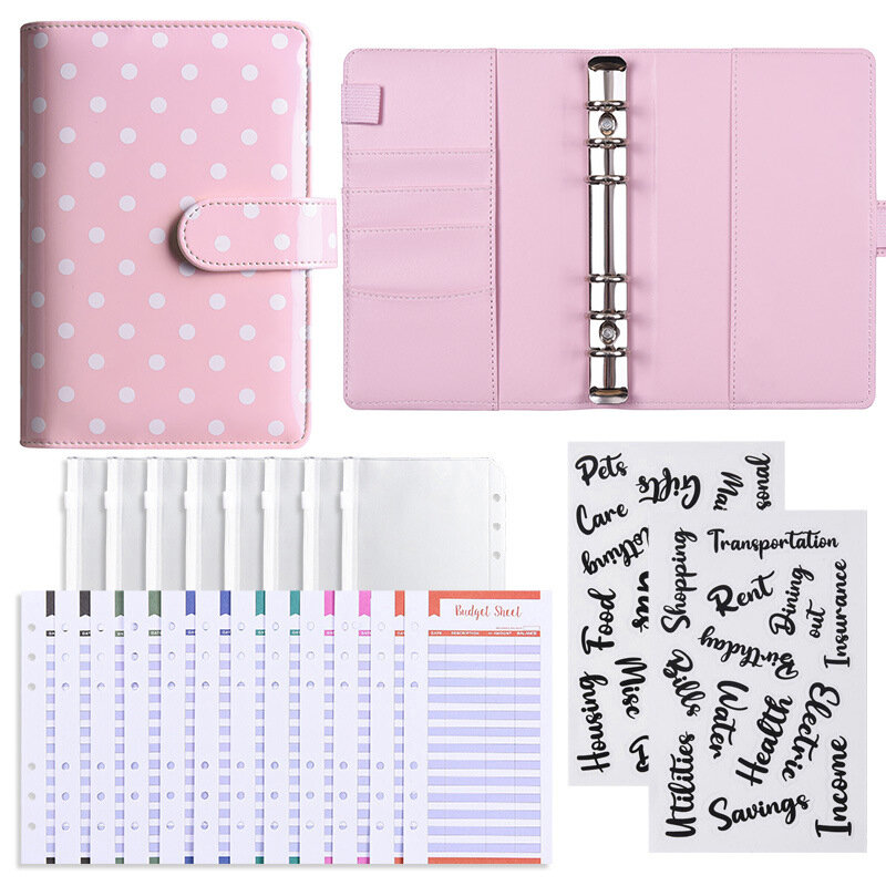 Индивидуальный блокнот в горошек формата А6 с отрывными листами, книга для учета бюджета и финансов, книга для планирования и ведения записей.