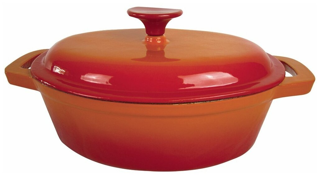 Кастрюля-утятница Mallony, с эмалированным покрытием 2,1 л, чугунная