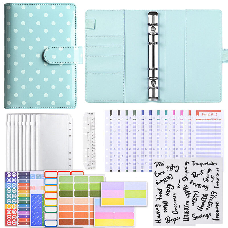 Индивидуальный блокнот в горошек формата А6 с отрывными листами, книга для учета бюджета и финансов, книга для планирования и ведения записей.