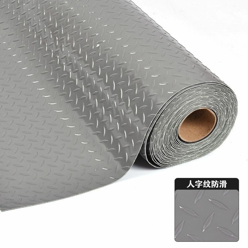 Эксклюзивный водонепроницаемый коврик прямоугольной формы из оксфорда и ПВХ, толщиной 1.3 см, серого цвета, предназначен для надежной защиты от скольжения в помещениях кухни и ванной, а также на улице