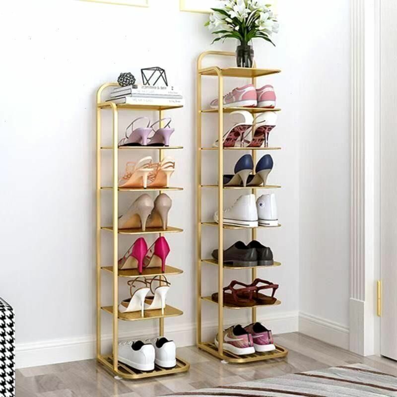 Многоярусная металлическая обувница для прихожей: компактная, угловая, функциональная