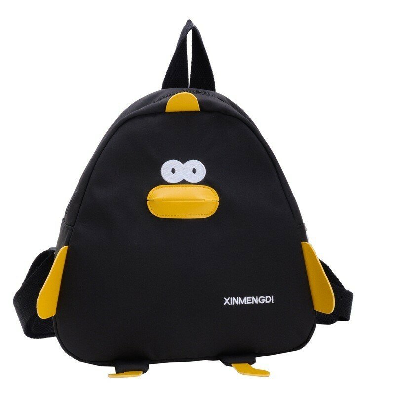Backpack charming childrens duckling made of durable breathable nylon for daily use black