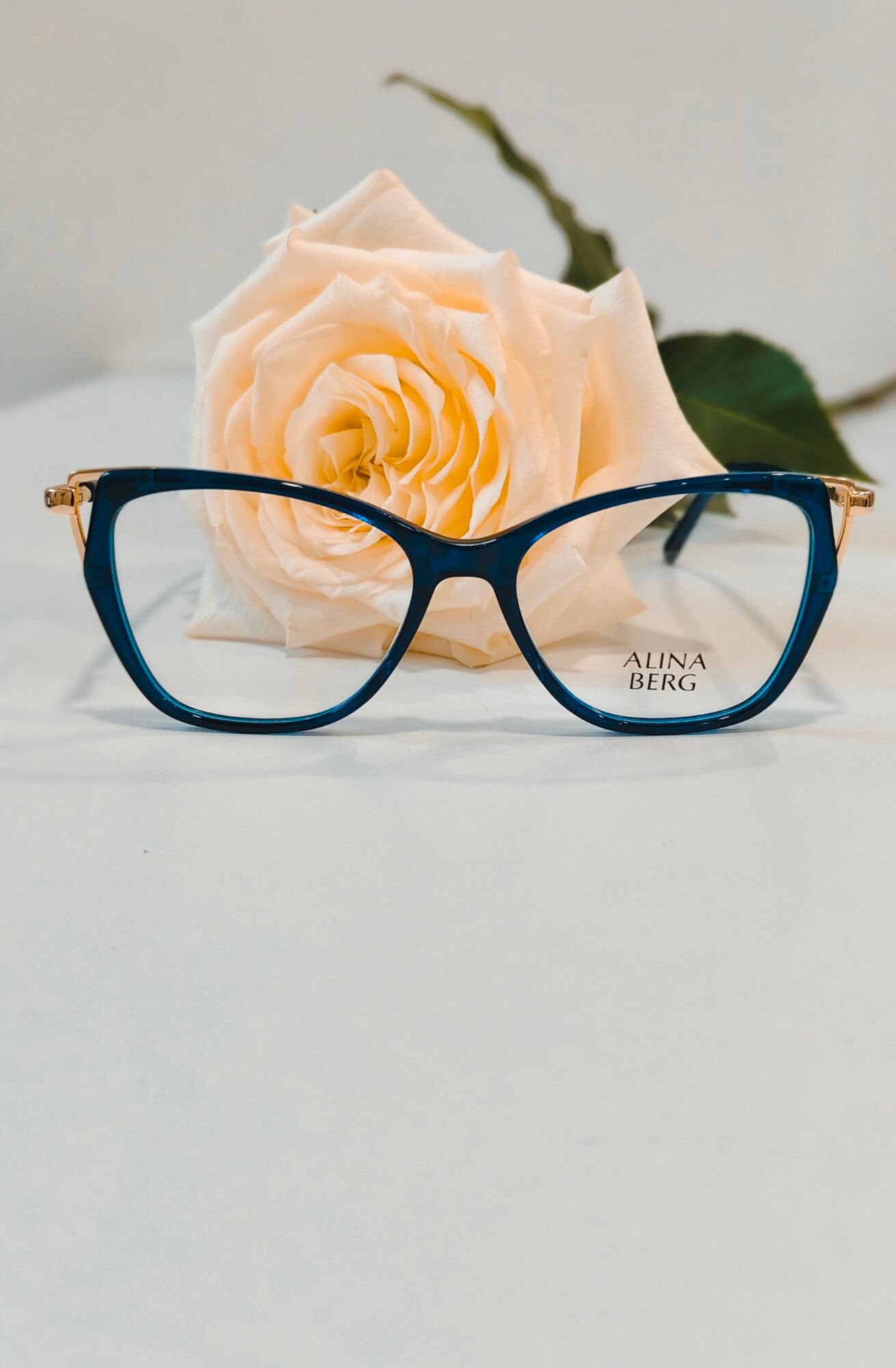 Оправа Alina Berg,3650 в синем цвете, с металлическими вставками