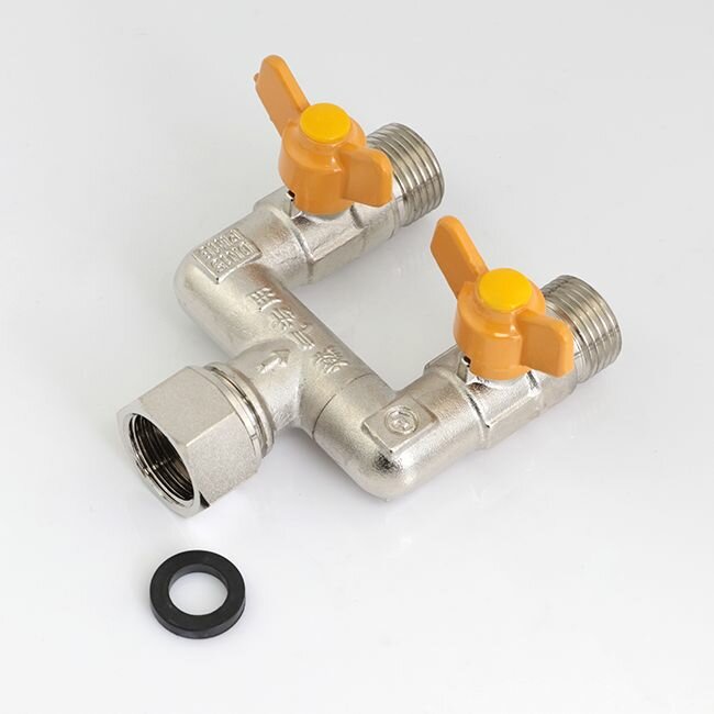 Газовый U-образный тройник с независимым краном