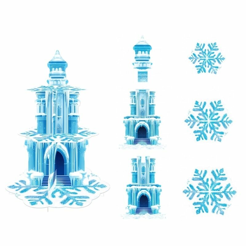 2 части рождественской 3-слойной подставки для снежного торта