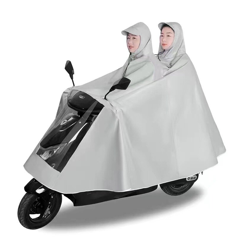 Дождевик для электросамоката, пончо, увеличенный, утолщенный, для мотоцикла, двойной, одинарный, для мужчин и женщин, водонепроницаемый, полный защитный чехол для ног
