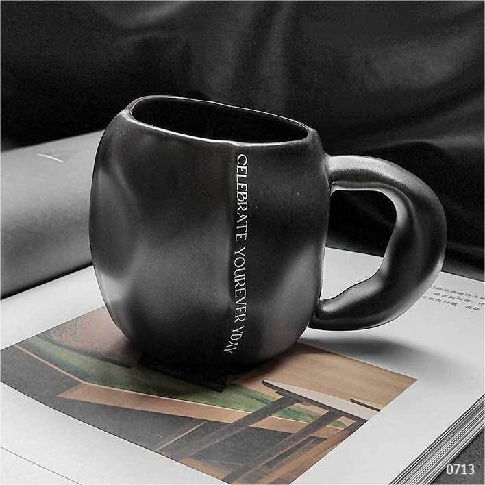 Скандинавская матовая керамическая кружка для офиса и дома, кофейная кружка для пар, нестандартная креативная чашка для воды, простая