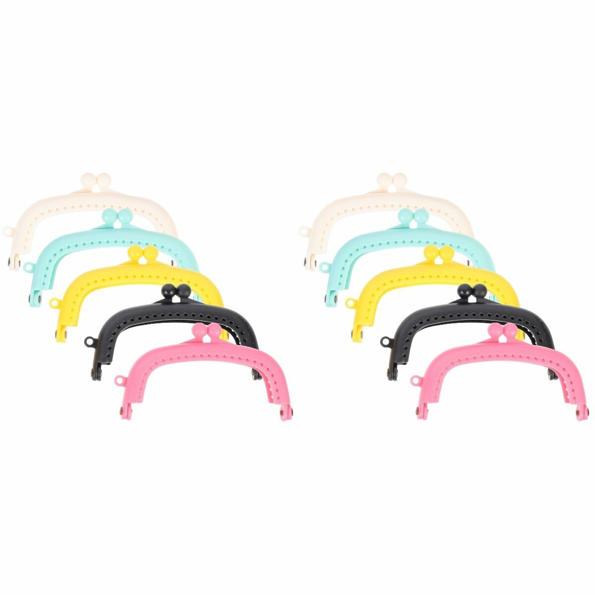 Разноцветные пластиковые застёжки для кошельков, набор из 10 штук, для изготовления аксессуаров