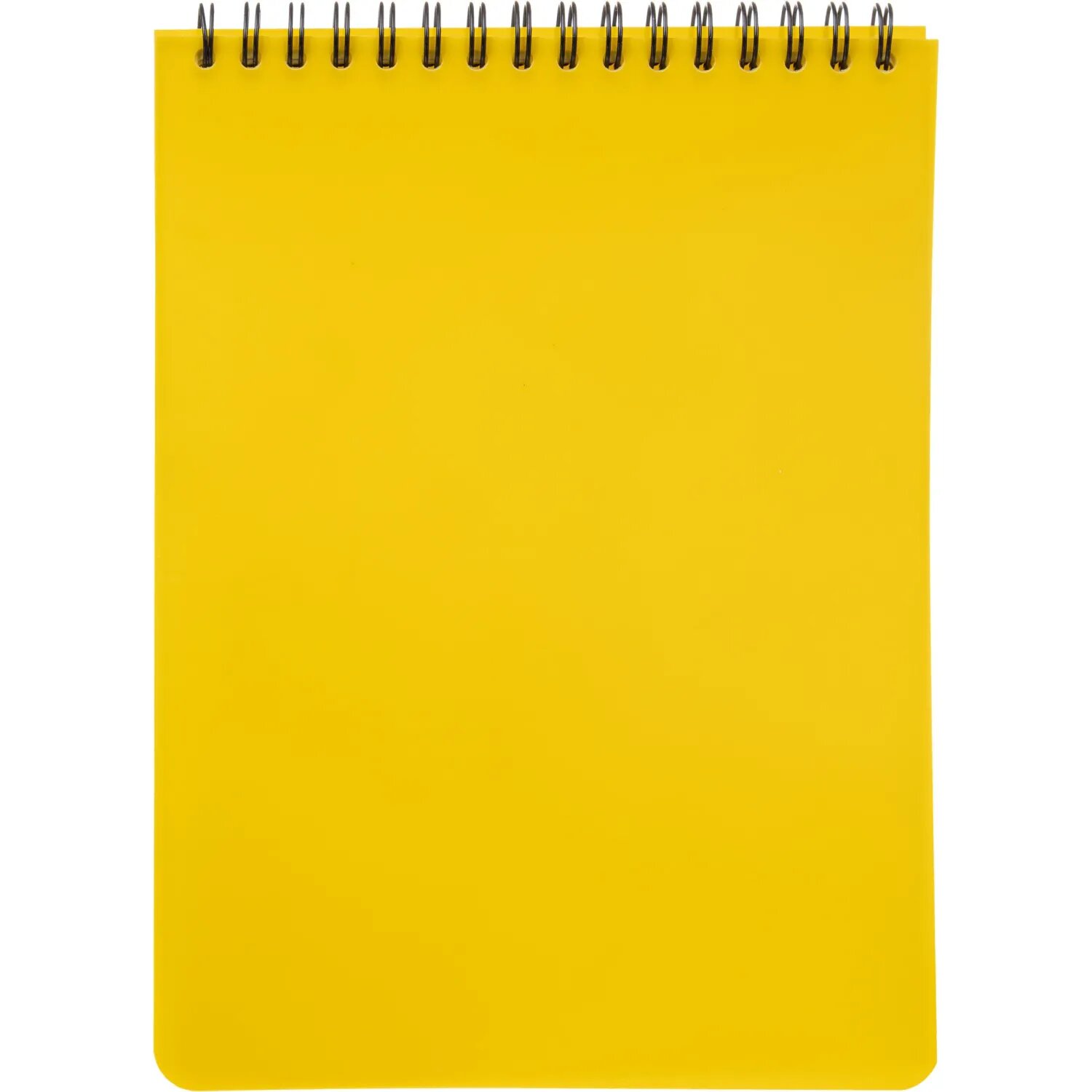 Блокнот А5.60л, кл, спир, пласт. обл, тонир. бл. Attache Bright colours Желтый