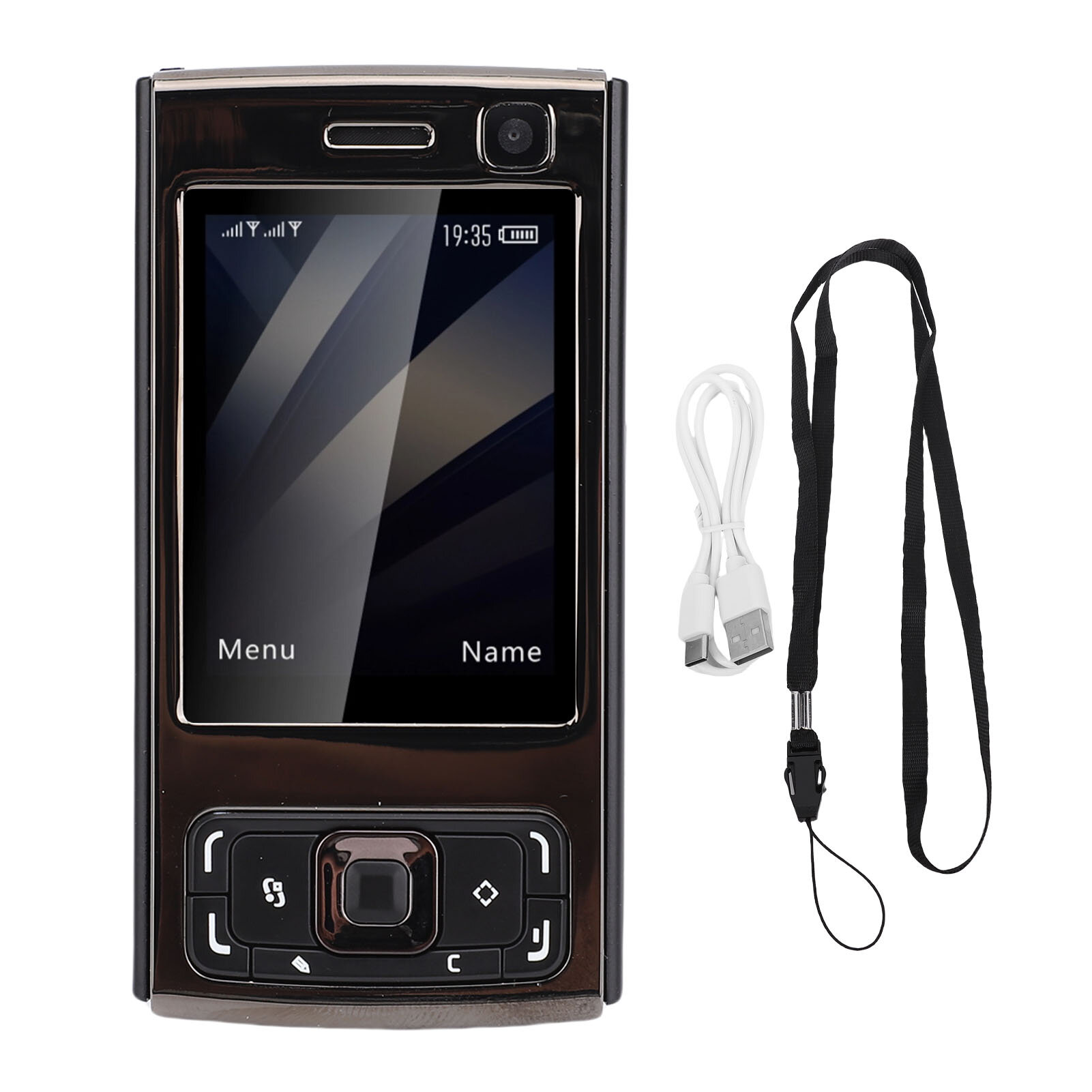 Разблокированный мобильный телефон-слайдер 2G GSM, 2-дюймовый экран, аккумулятор 1000 мАч, громкий динамик, поддержка двух карт памяти, MP3 и MP4 плеер, черный.