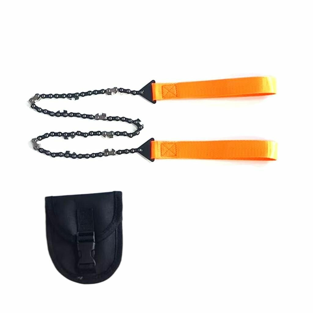 Эргономичная 11-зубная цепь для бензопилы, прочная сталь, аксессуар для кемпинга, Оранжевый