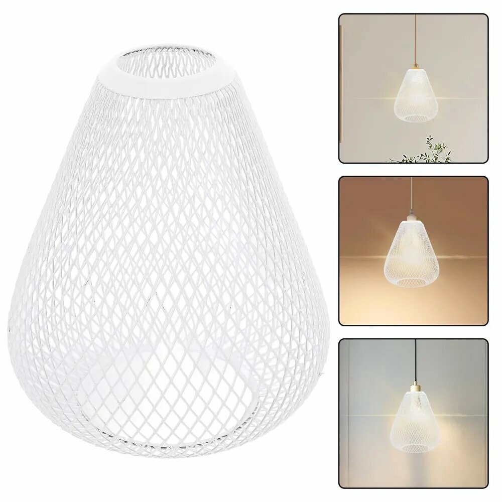 KNOW EASY-Лампа-Абажур Белого Цвета С Металлической Сеткой И Железным Каркасом Для Диффузии Света В Гостиной И Спальне 1 Шт