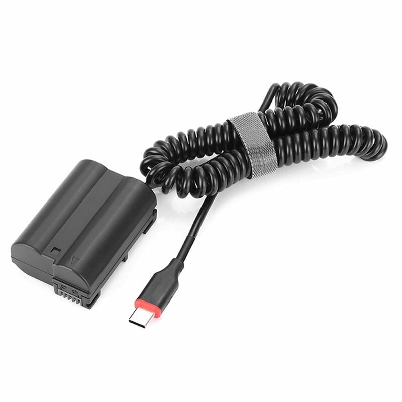 (T S B I) EN-EL15 Dummy Battery DC Power AC Adapter совместим с D7000 D7100 D7200 D750 D800E D810A Z5 Z6 Z7 II Зарядное устройство камеры