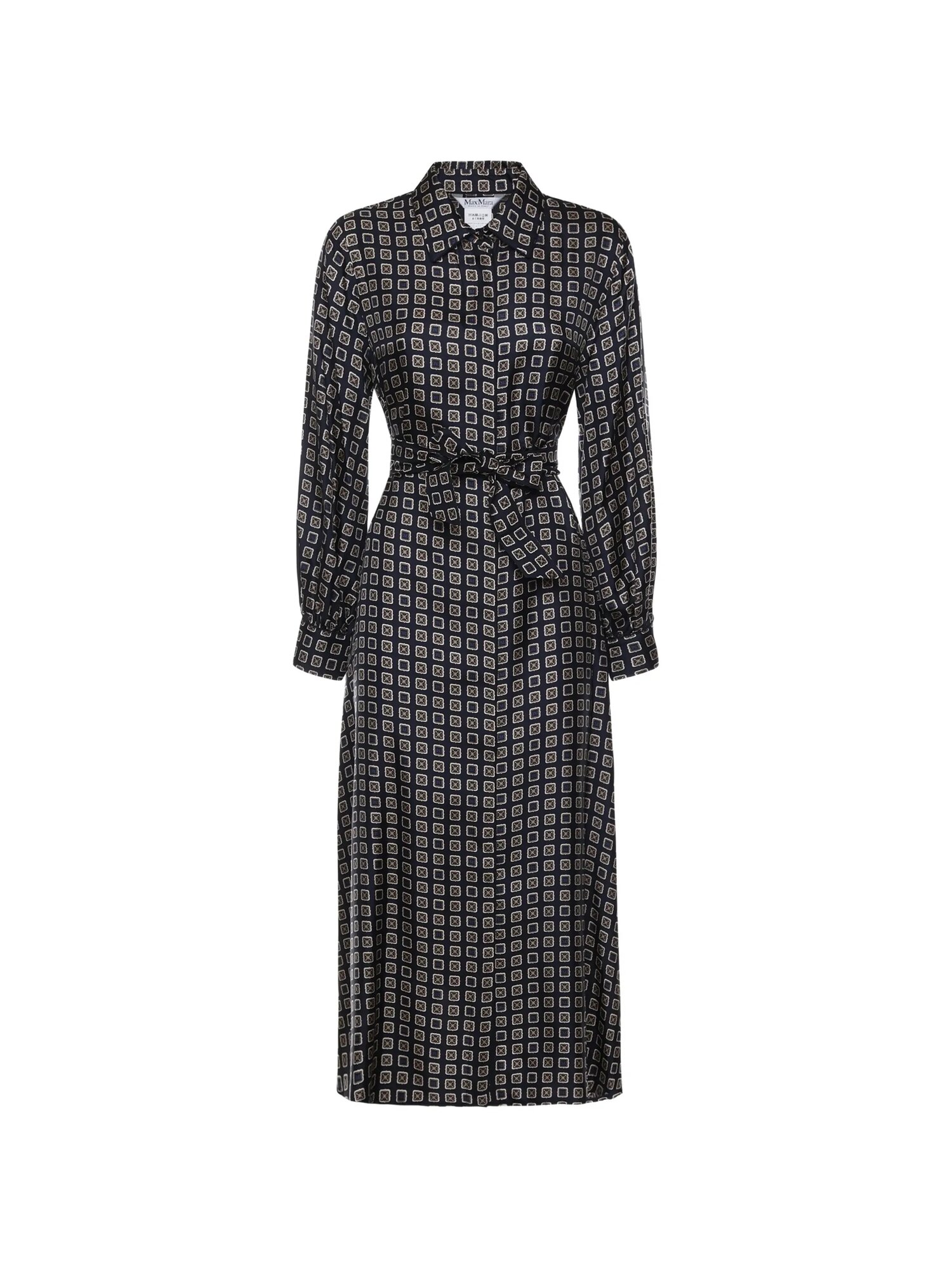 Платье Patterned tie-waist midi dress