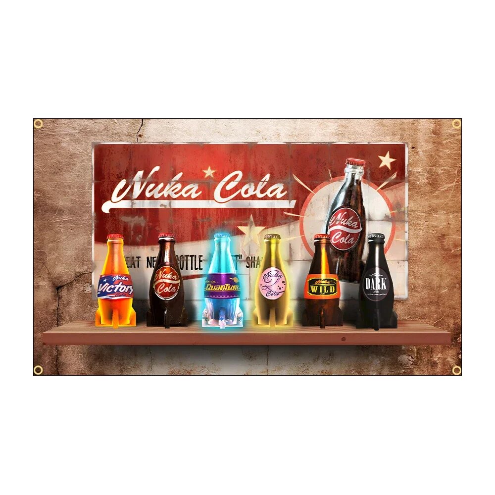 Флаг Fallout 90x150см из полиэстера 120 x 180cm, 4 Grommets