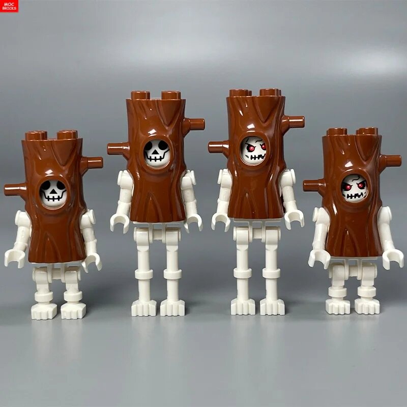 Конструктор MOC BRICKS скелет в маске дерева, Коричневый, NO.13