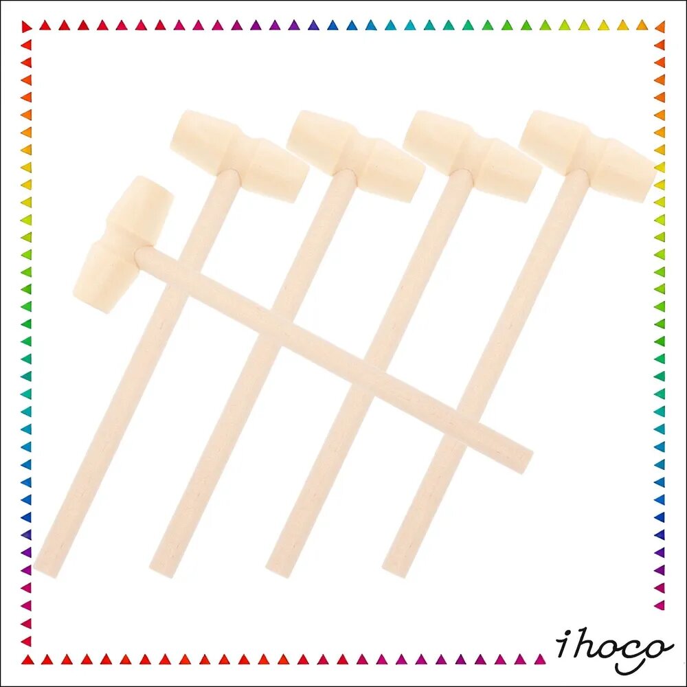 Набор из пяти миниатюрных молоточков для развития навыков, эксклюзивный деревянный комплект