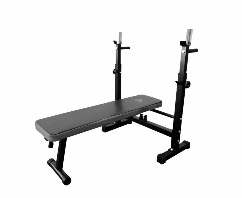 Скамья со стойками под штангу DFC D6453L широкая