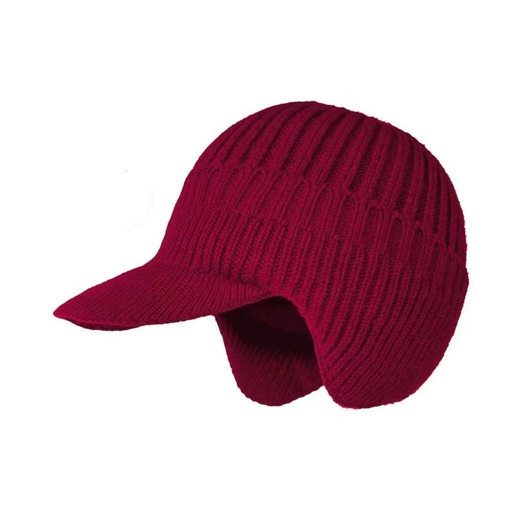 Зимняя шерстяная шапка, красный