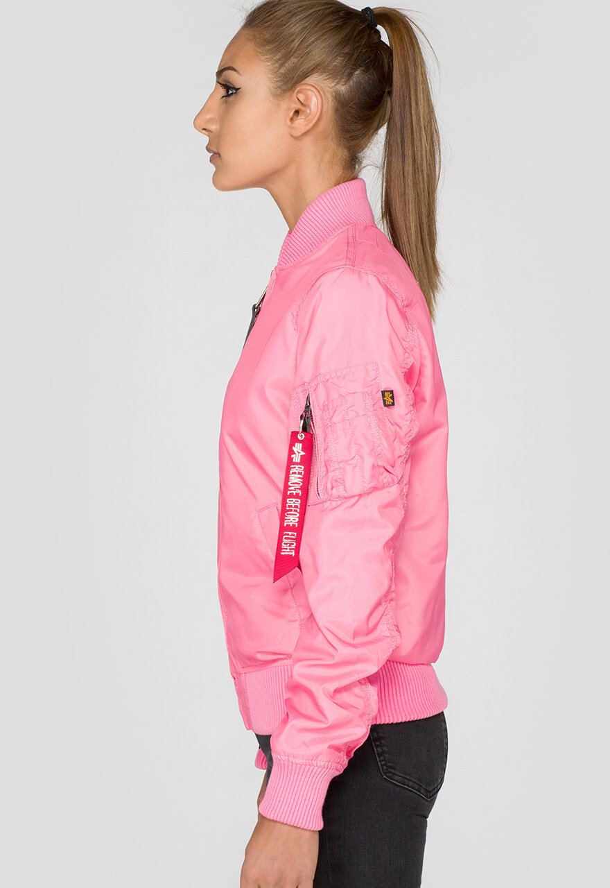 Бомбер ALPHA INDUSTRIES Базовая коллекция, размер S, розовый — фото 1