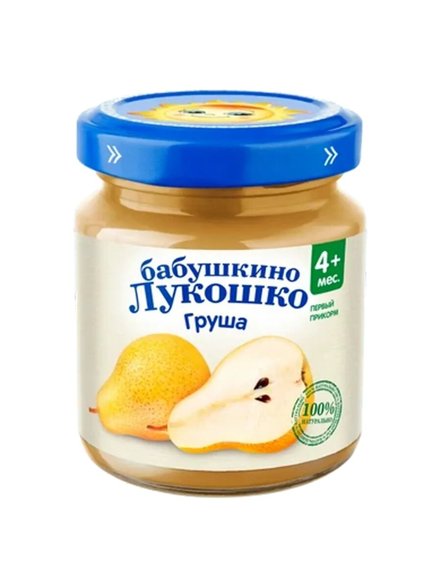 Бабушкино Лукошко Пюре груша 100г стекло