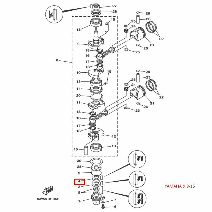 Сальник Yamaha (25x38x7) (WUHU) ОЕМ:93102-25M44; 93102-25M48