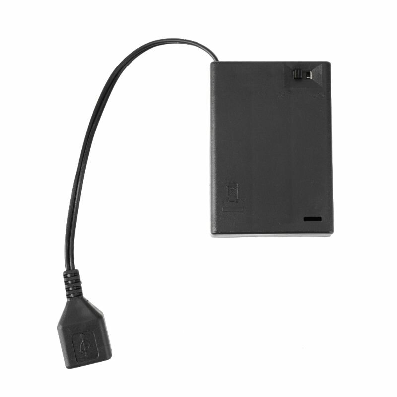 (1шт) батарейный блок 2/3/4/6/8 USB AA с переключателем на крышке-3шт