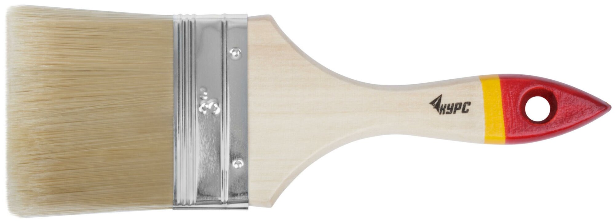 Кисть флейцевая "Модерн", иск. щетина, деревянная ручка 3" (75 мм)