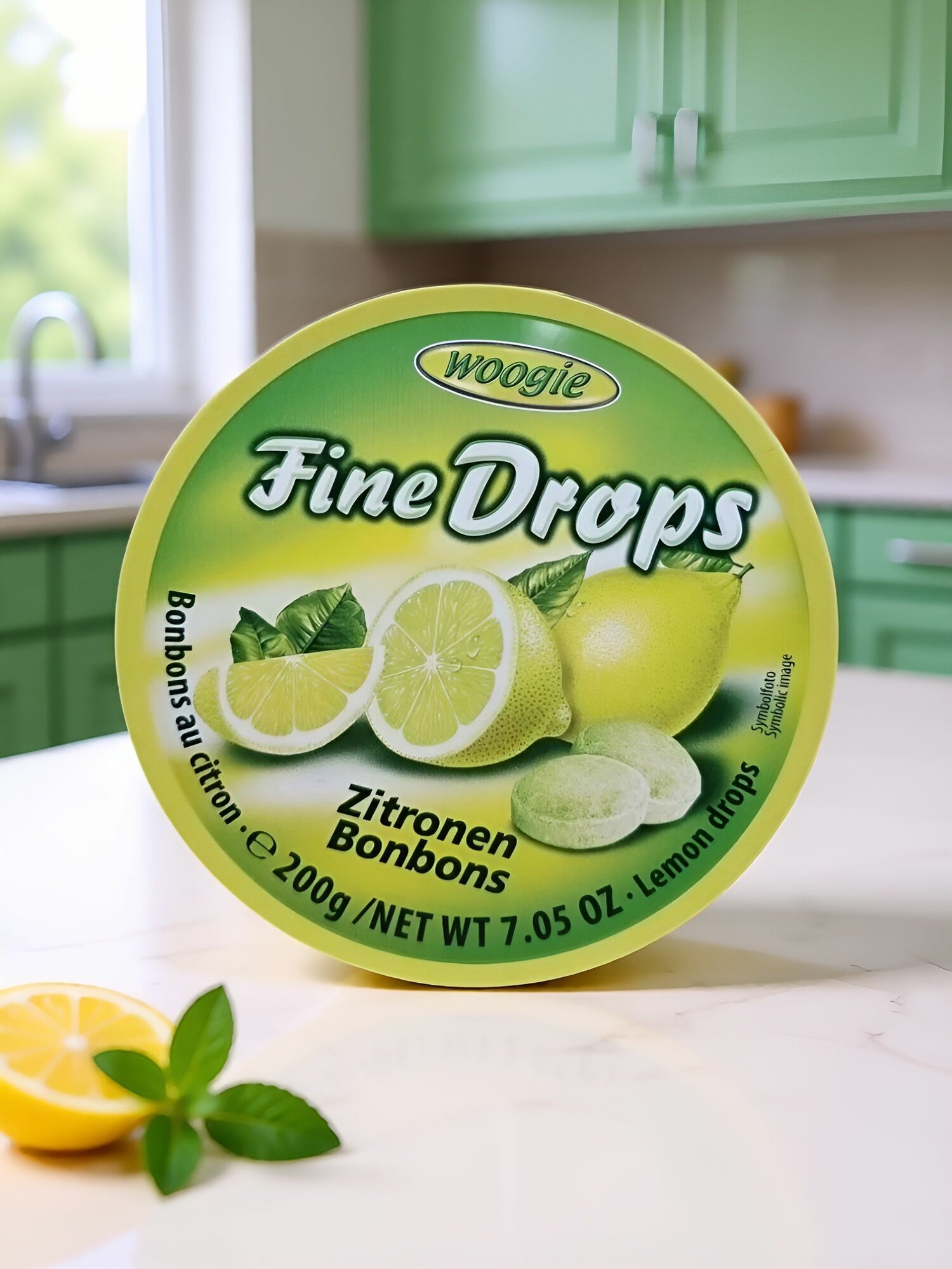 Леденцы Woogie, Fine Drops со вкусом лимона 200 гр.