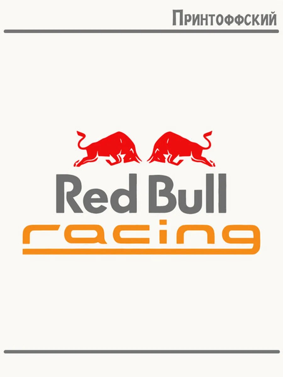 Термонаклейка для одежды и аксессуаров DTF-печать red bull