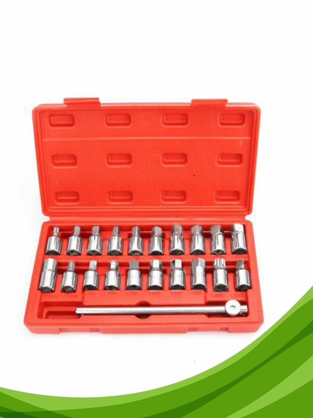 Износостойкие четырёхгранные ручные инструменты, 21 шт.