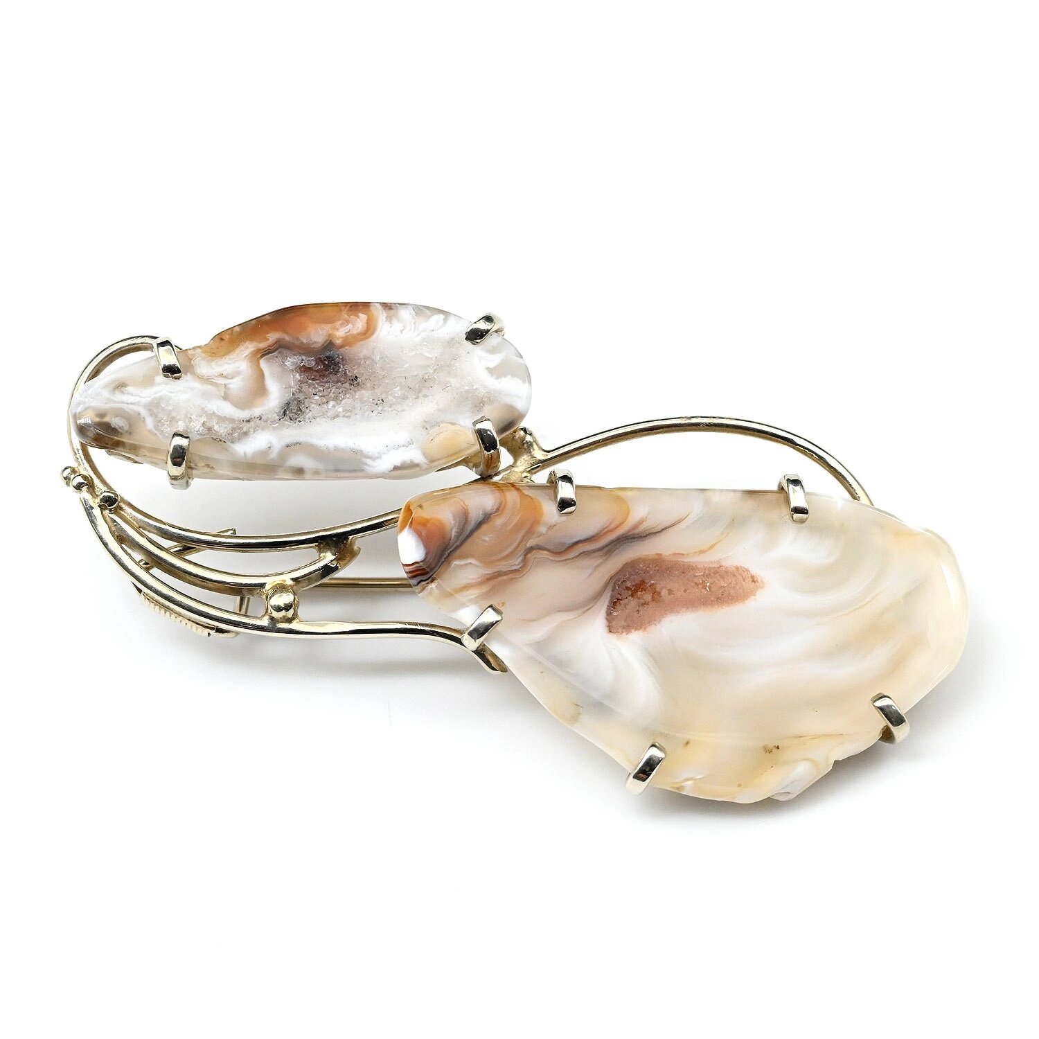 Брошь, агат