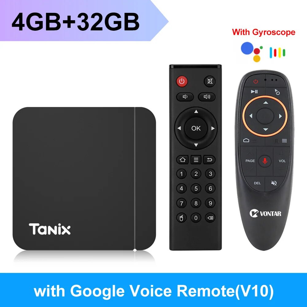 Tanix W2 ТВ-приставка Android 11 Европейская вилка (EU Plug), 4G32G G10S