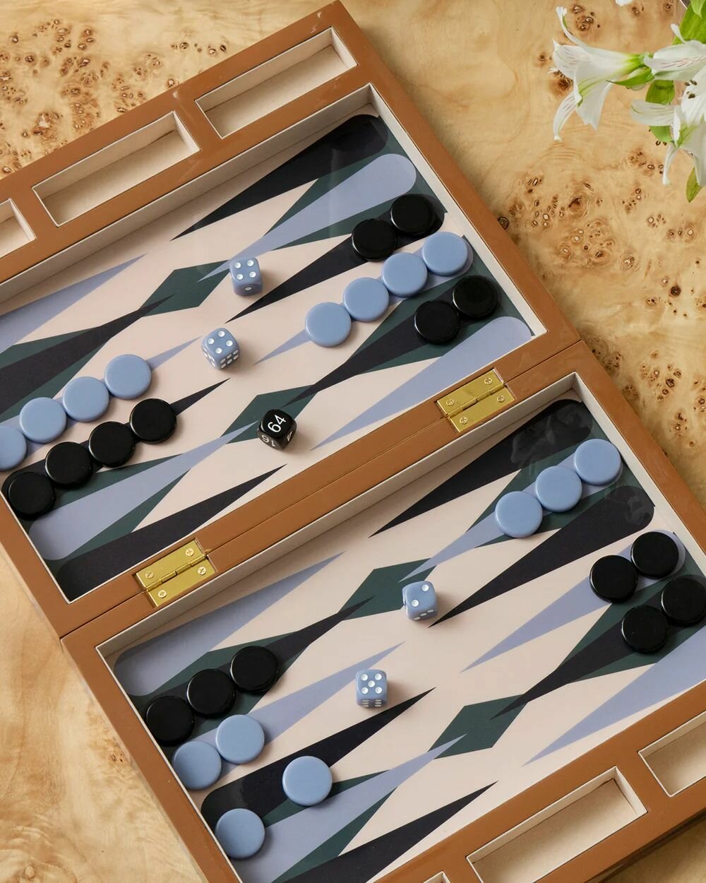 PRINTWORKS Лакированный набор для игры в нарды Lacquered Backgammon Set, V2