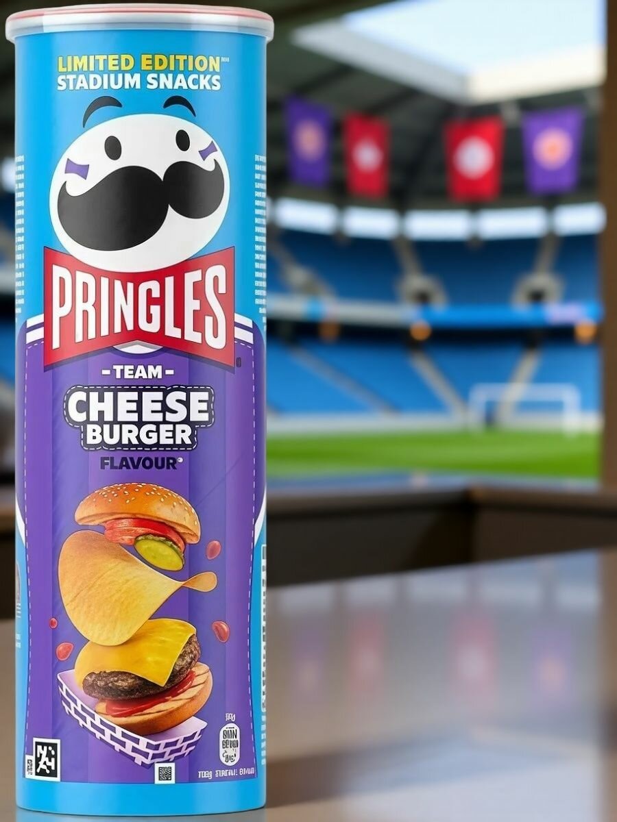 Pringles Cheeseburger/Принглс Лоадед Фрайс Чизбургер 165г