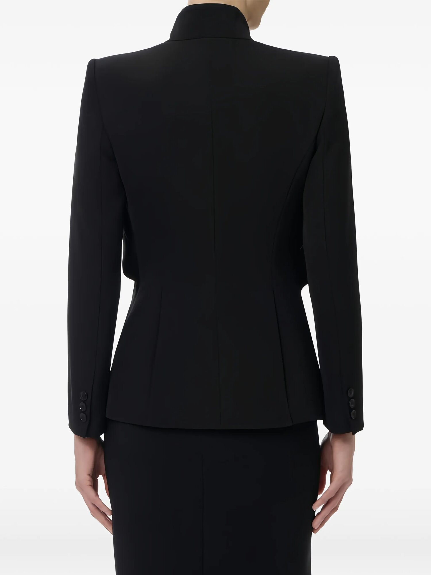Куртка Elisabetta Franchi Single-breasted jacket, размер 42, black/black — фото 1