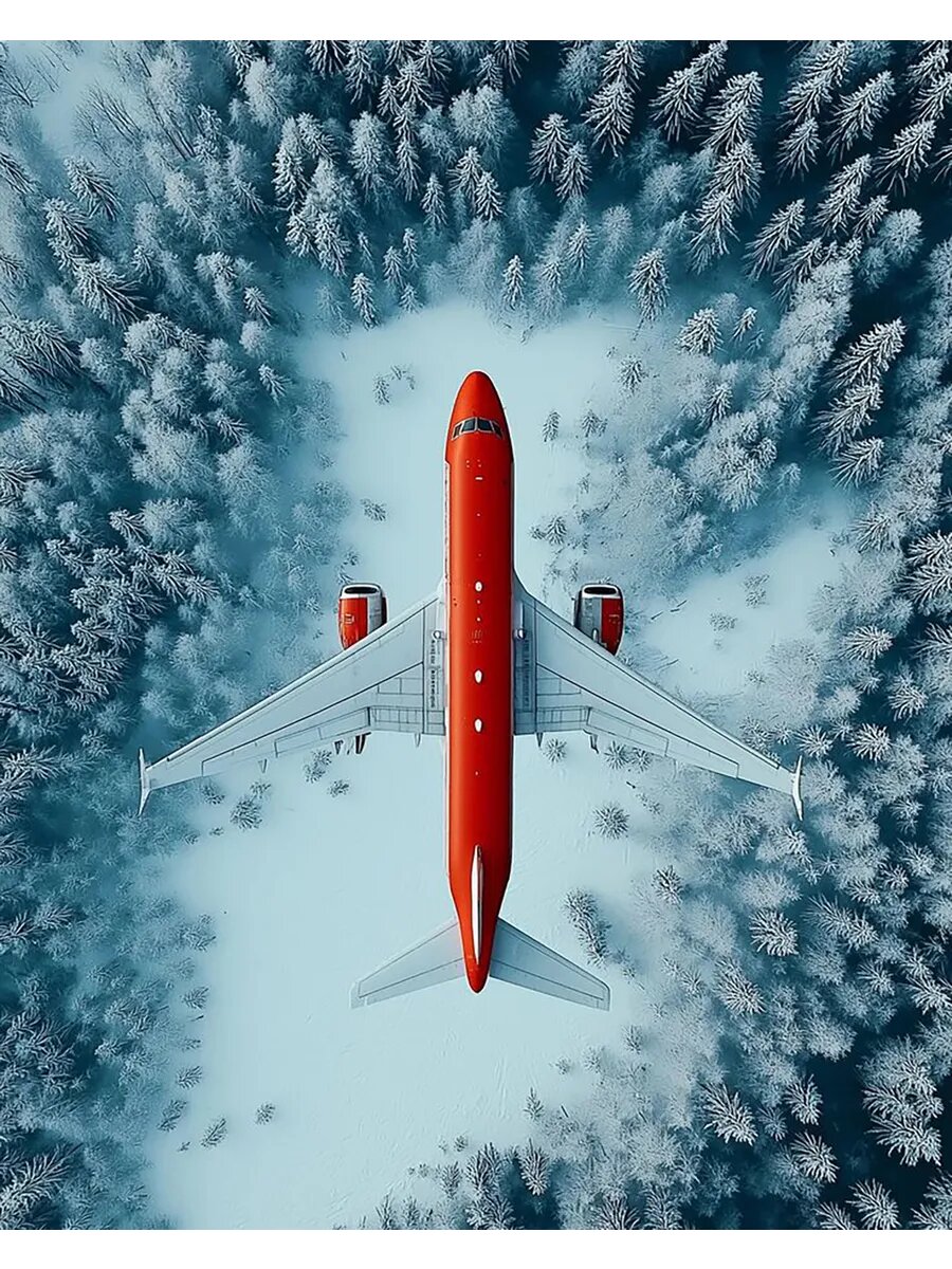 Картина на стену с подрамником 40x50 Самолет