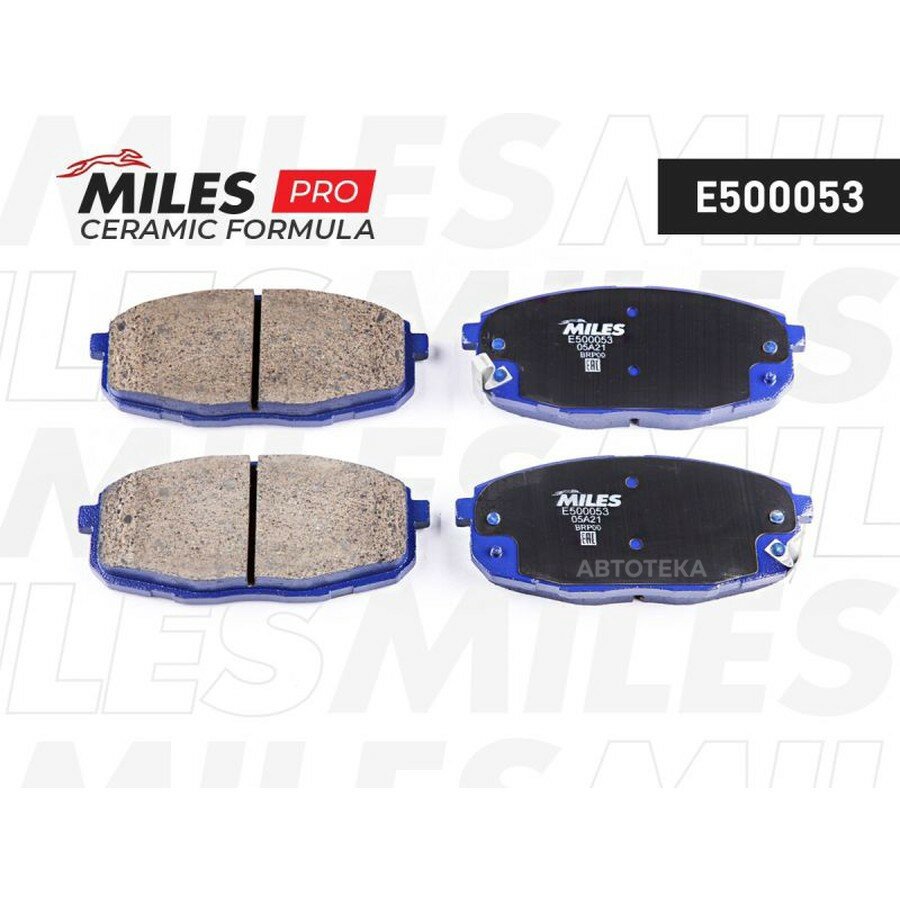 Колодки тормозные HYUNDAI i30 07-/KIA CEED 07-/CARENS 02- пер. Ceramic PRO MILES E500053