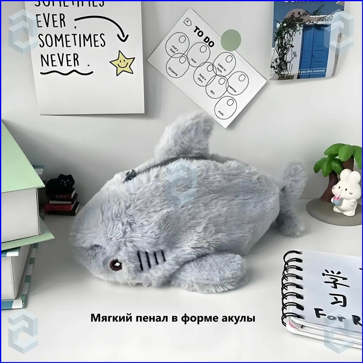 Мягкий пенал в форме акулы