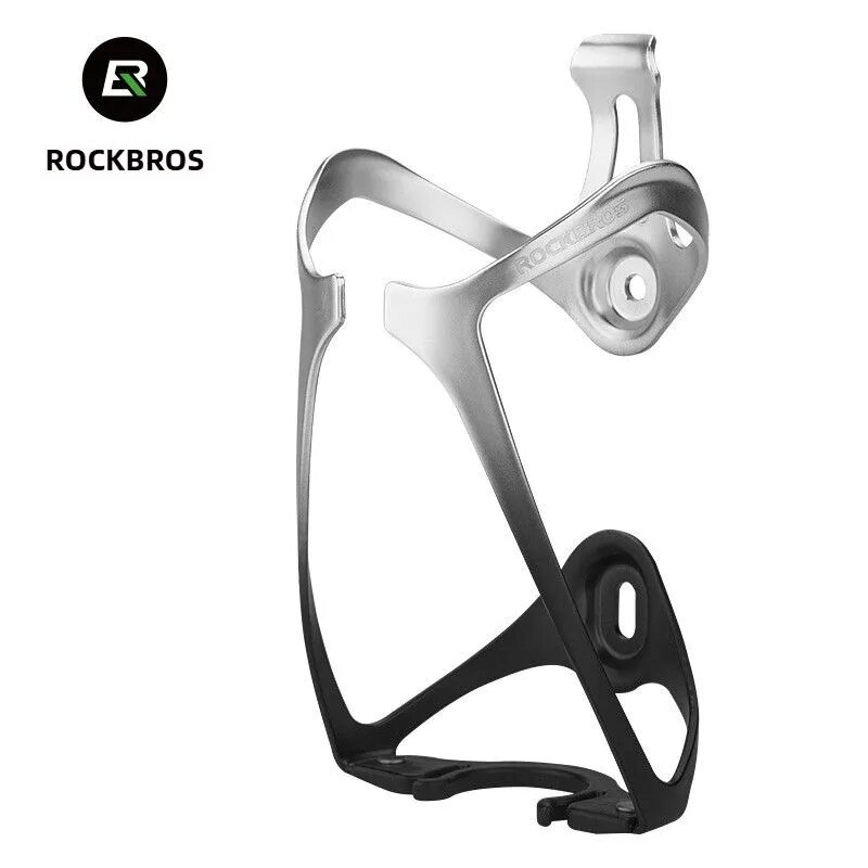 ROCKBROS Держатель с карабином для бутылки, алюминий, 100 мл, серебристый, черный
