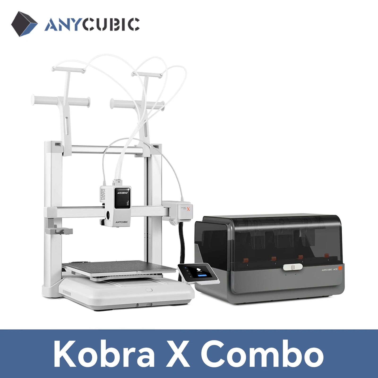 3D-принтер ANYCUBIC Kobra X Combo: экономия времени и материалов в 2 раза, печать до 19 цветов, AI-детекция, максимальная скорость печати 600 мм/с