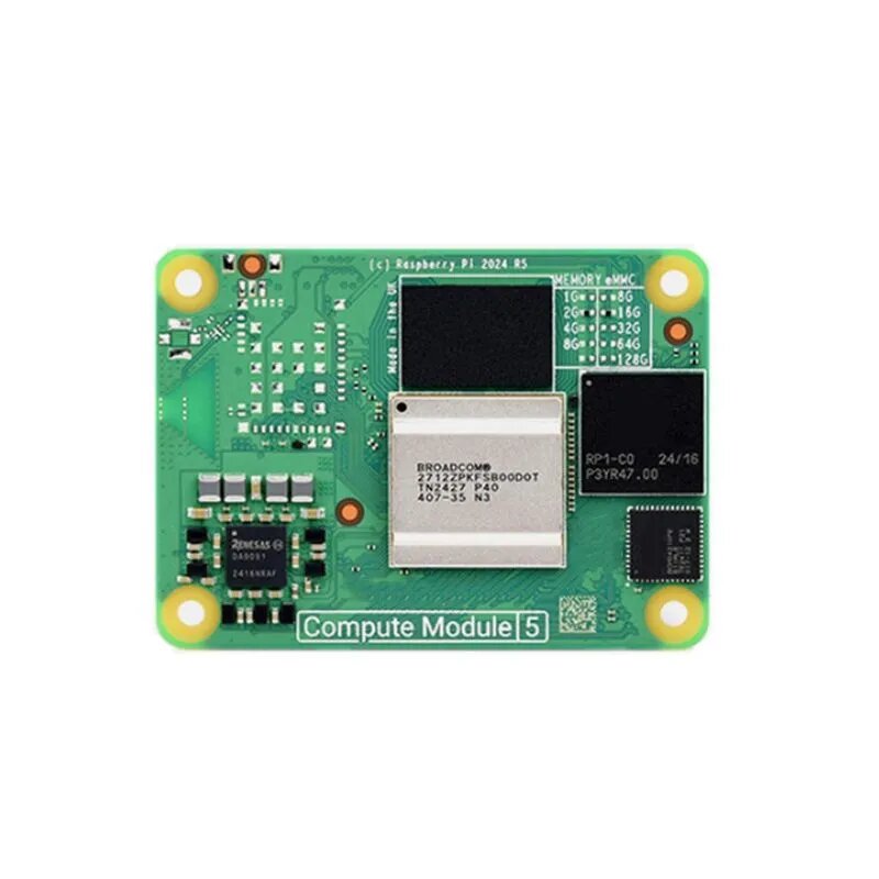 Для Raspberry Pi Compute Module 5 CM5-Quad Core Cortex-A76 @2GHz, BCM2712 Compute Module 5 Core Board CM5002016-EMMC 16GB