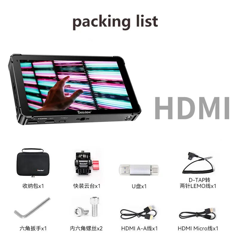 Bestview Desview OL7/OL7S 7-дюймовый монитор для камеры 4K60p OL7 hdmi